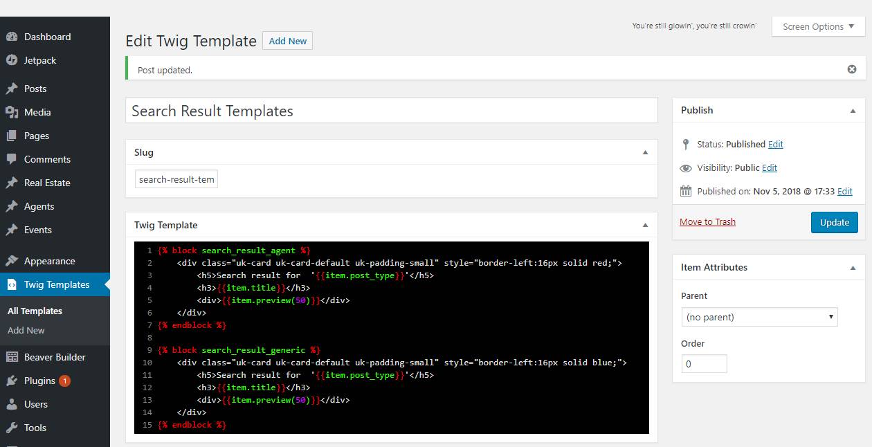 Different layouts for different post-type search results - beaverplugins
